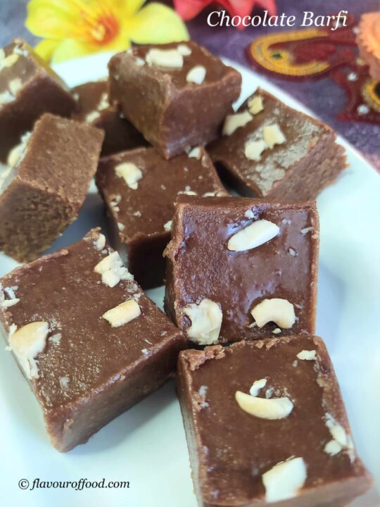 Chocolate Barfi Recipe | Chocolate Mawa Barfi